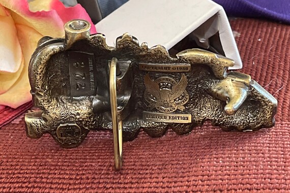 Vintage Brass Color Locomotive Train Belt Buckle Grea… - Gem