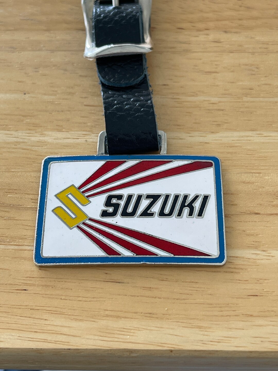 Silver Tone Suzuki Enamel Detail Watch Fob With Strap - Etsy
