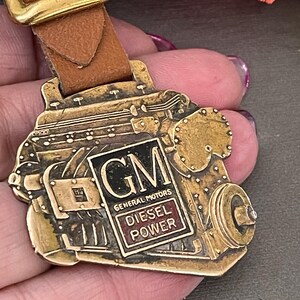 Vintage Watch Fob GM General Motors Diesel Power Engine Advertising ...