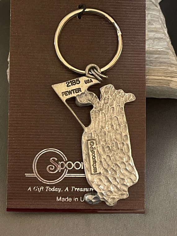 Key Art Spoontiques Pewter Golf Bag Key Chain Made in… - Gem