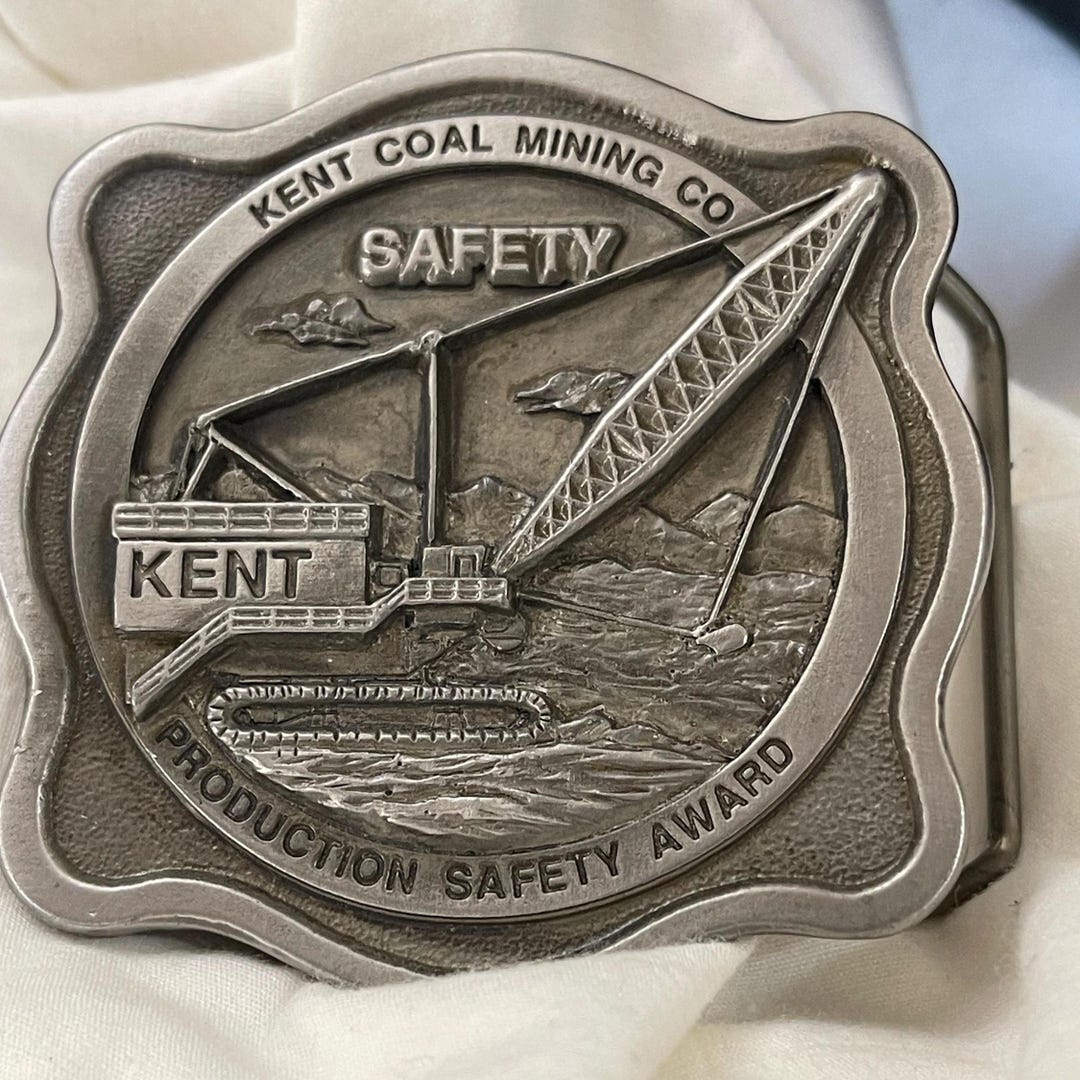 Kent Coal Mining Co. Safety Production Safety Award Belt Buckle - Etsy