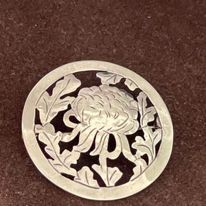 Sterling Floral Brooch Pin Signed SPG - Etsy