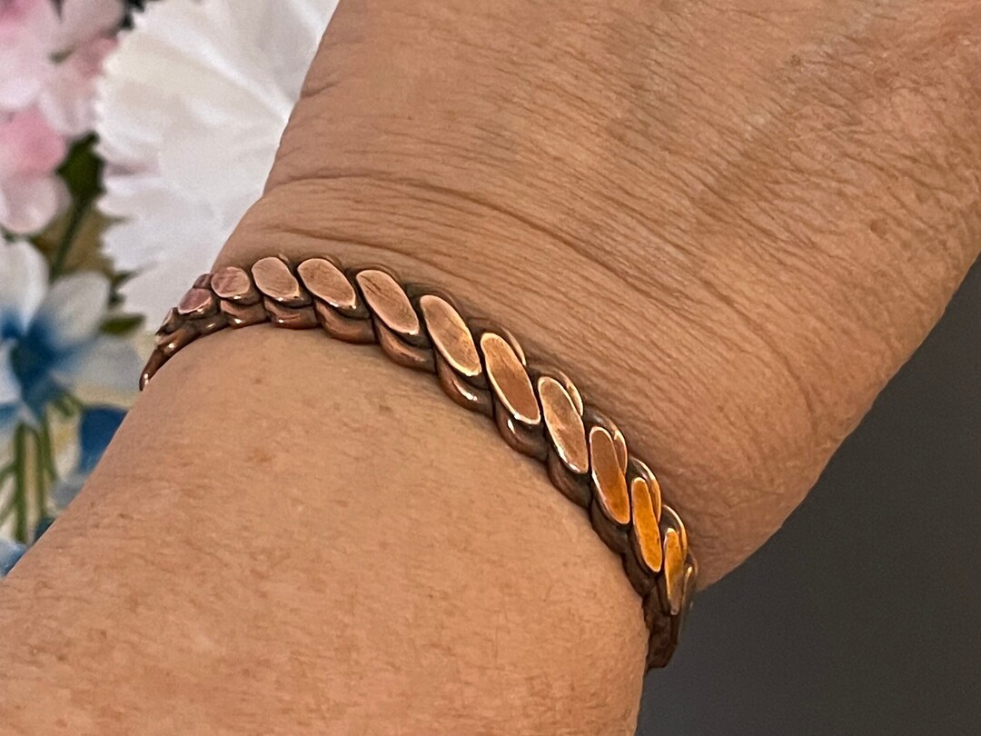 Vintage Copper Braided Cuff Bracelet 3/8" Wide, 6 3/4" Long - Etsy