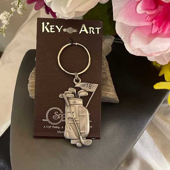 Key Art Spoontiques Pewter Golf Bag Key Chain Made in… - Gem
