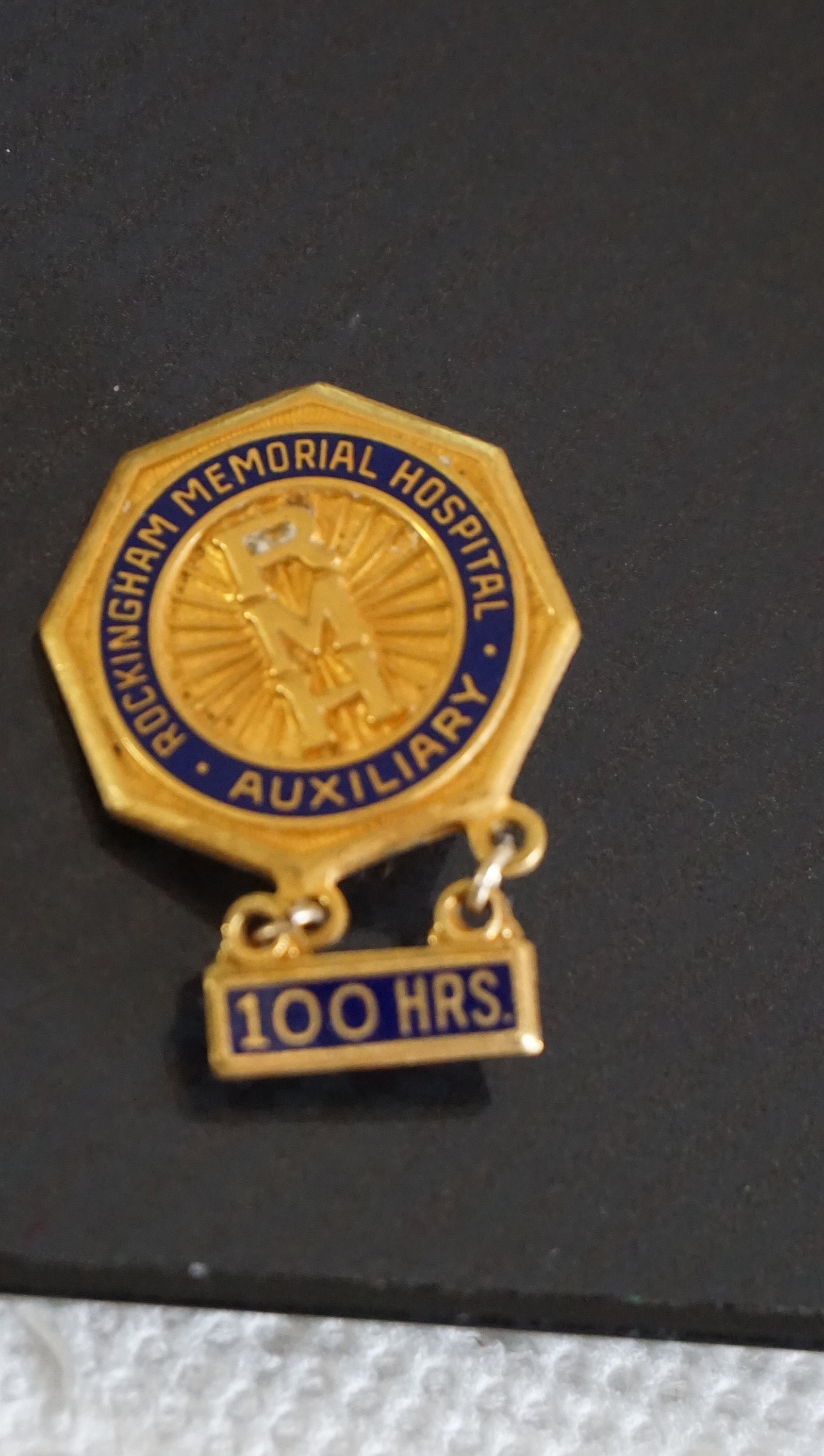 Vintage Gold tone & Enamel Rockingham Memorial Hospital | Etsy