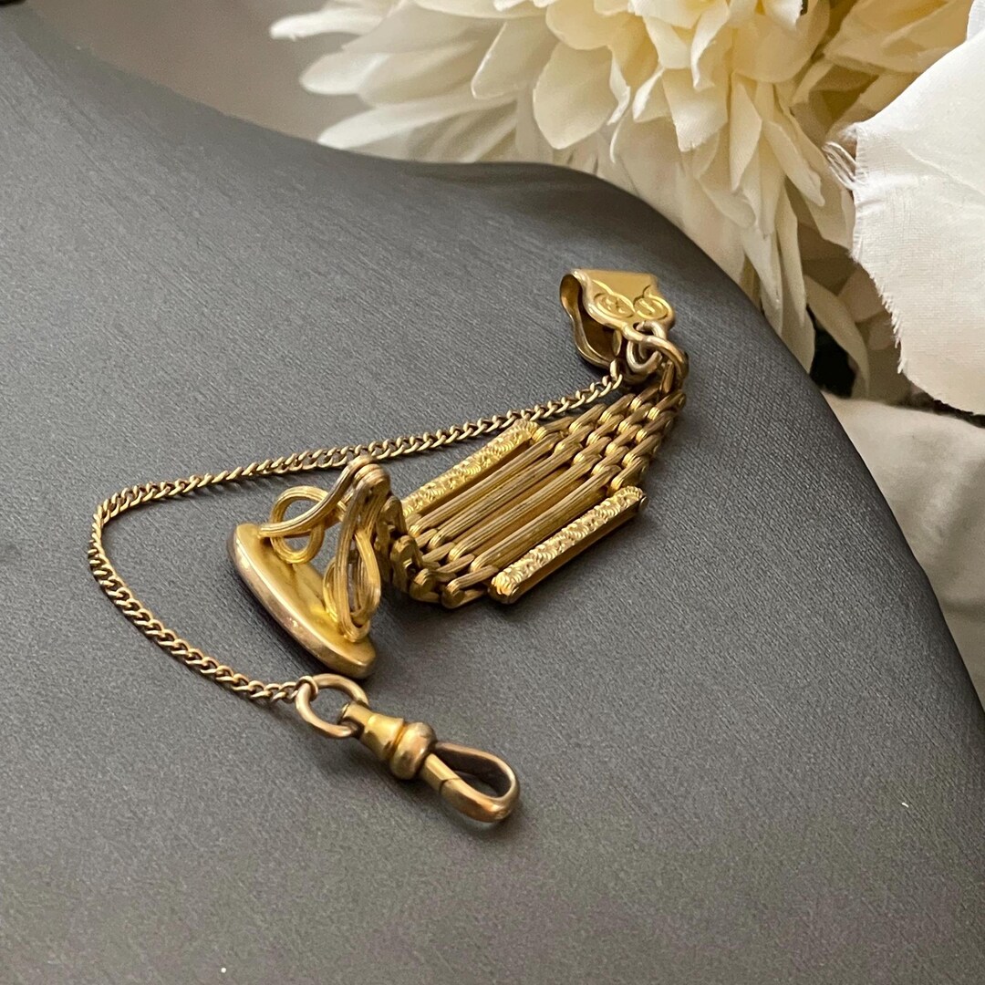 Vintage Monogram Fob Simmons DCP & Co Gold Filled Fancy Pocket Watch ...