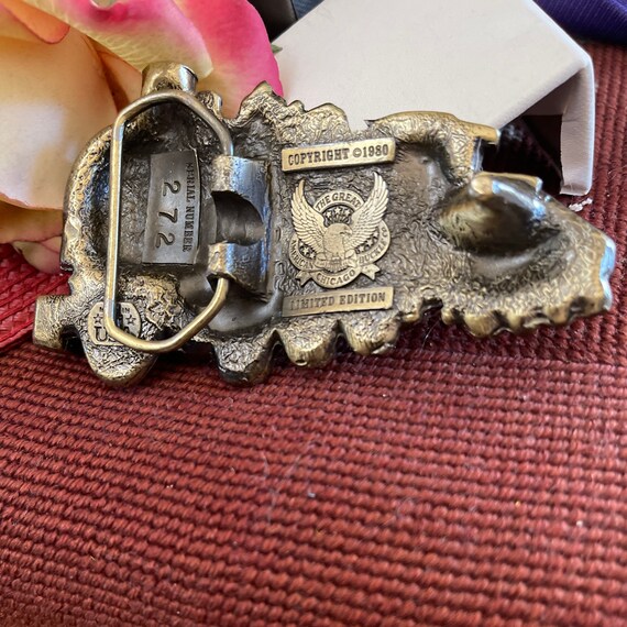 Vintage Brass Color Locomotive Train Belt Buckle Grea… - Gem