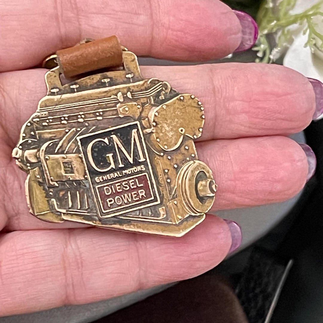 Vintage Watch Fob GM General Motors Diesel Power Engine Advertising ...