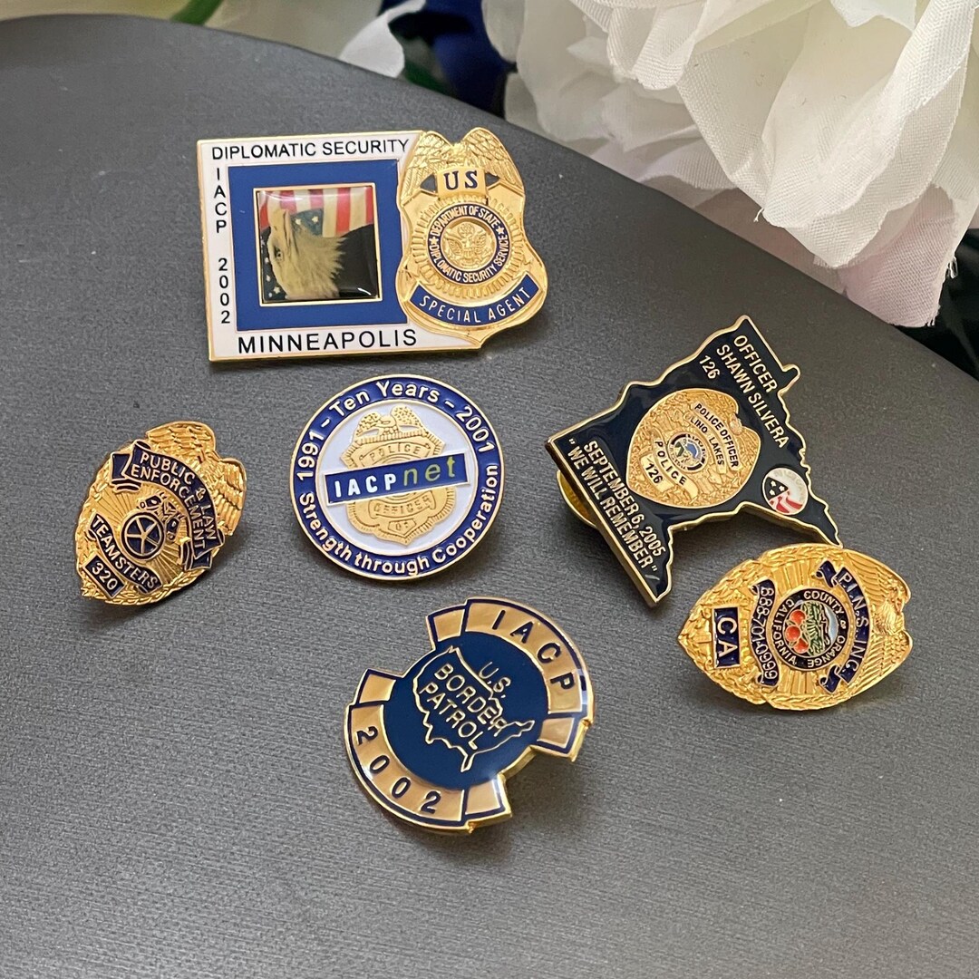 6 Different Law Enforcement and Police Small Tack Pins Lot - Etsy