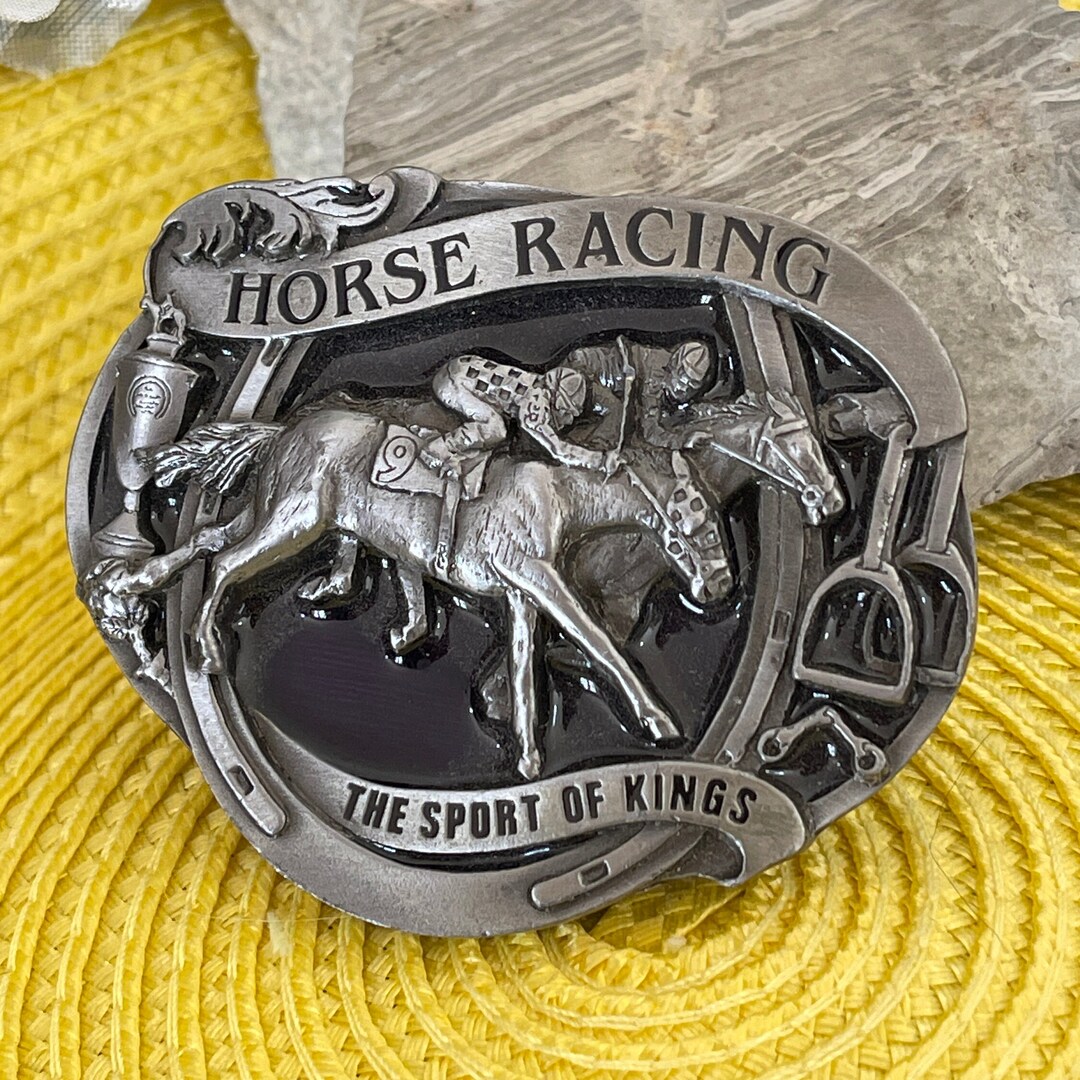 Vintage Pewter & Enamel Buckles of America Horse Racing the Sport of ...