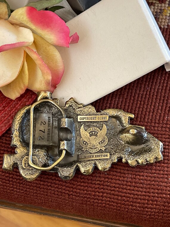 Vintage Brass Color Locomotive Train Belt Buckle Grea… - Gem