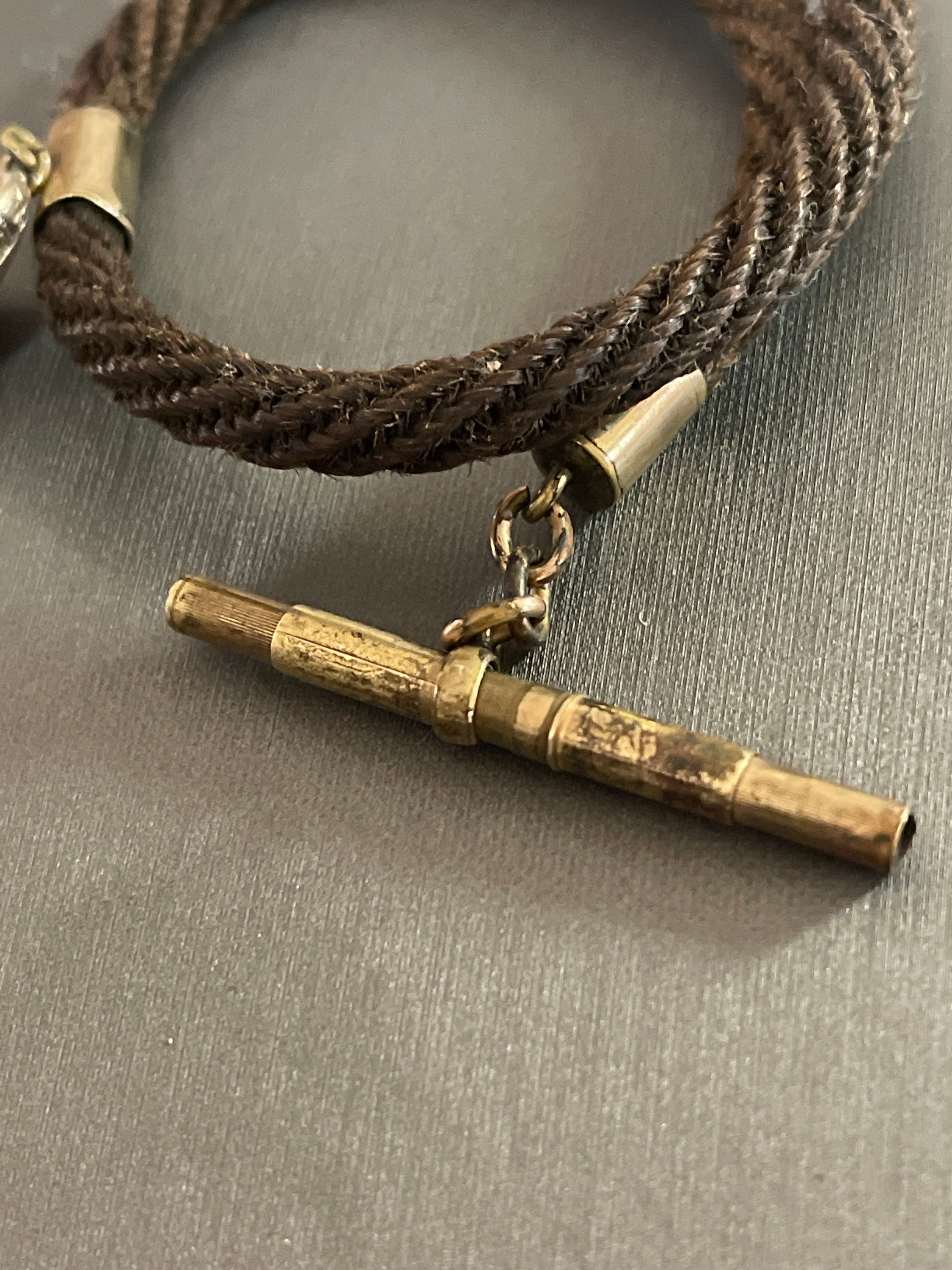 Antique Mourning Hair Watch Chain With Heart From Turn of the - Etsy