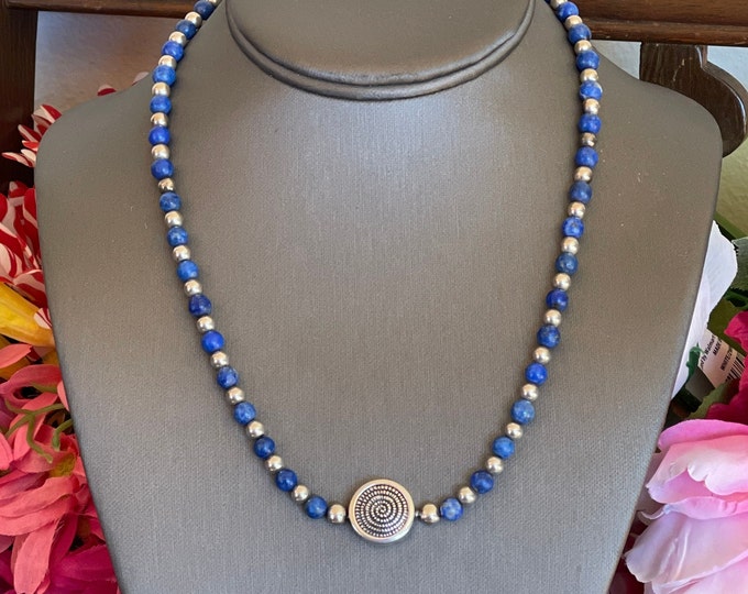 Carolyn Pollack Relios Lapis & Sterling Beads Necklace - Etsy