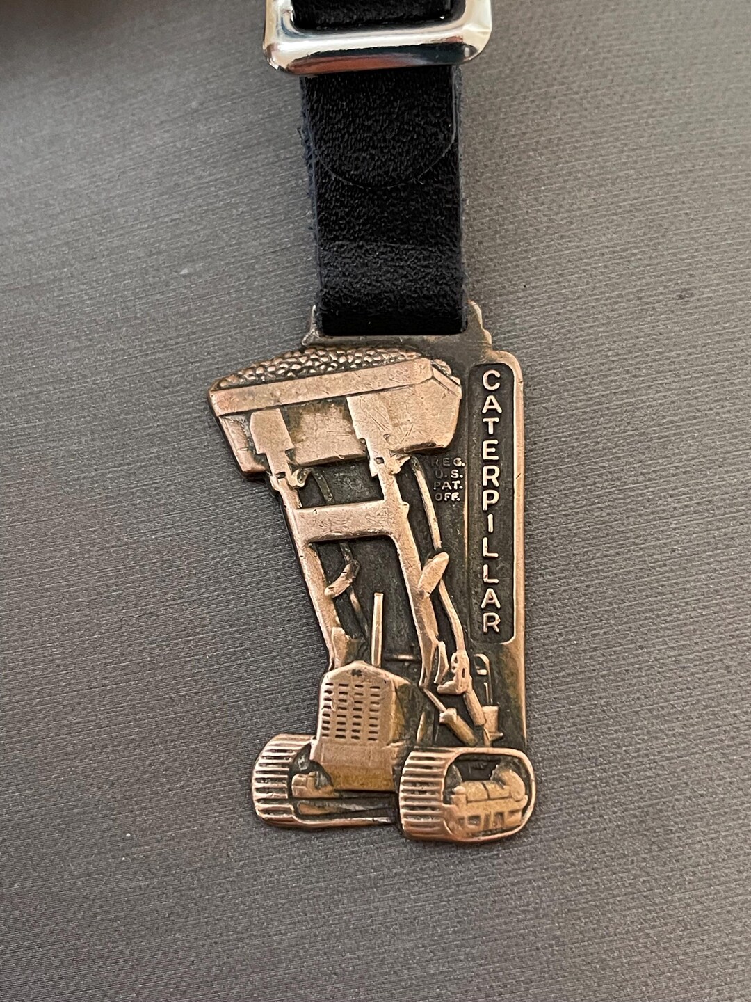 Vintage Caterpillar Copper Color Tractor Watch Fob Advertising With ...