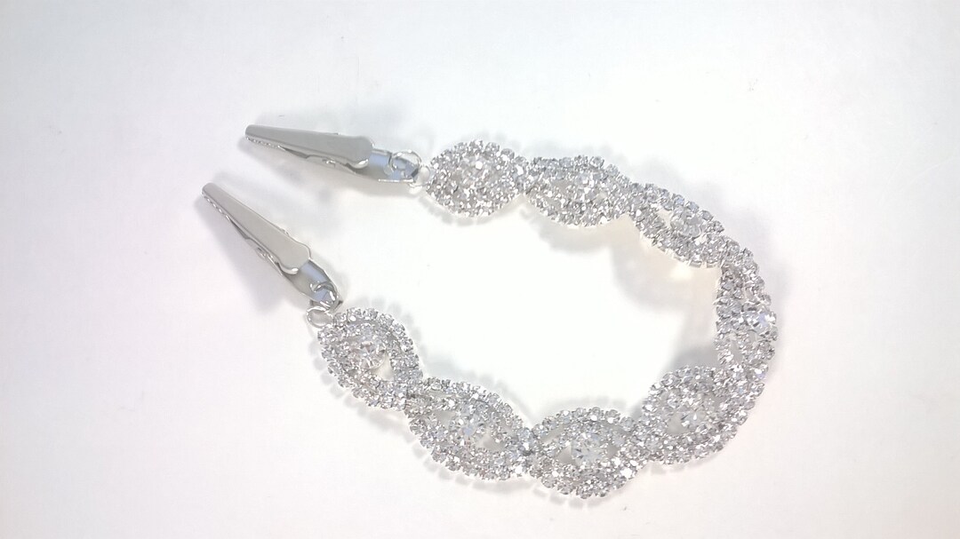 Silver Rhinestone Sweater Guard - Retro Look Diamante Crystal Sweater ...