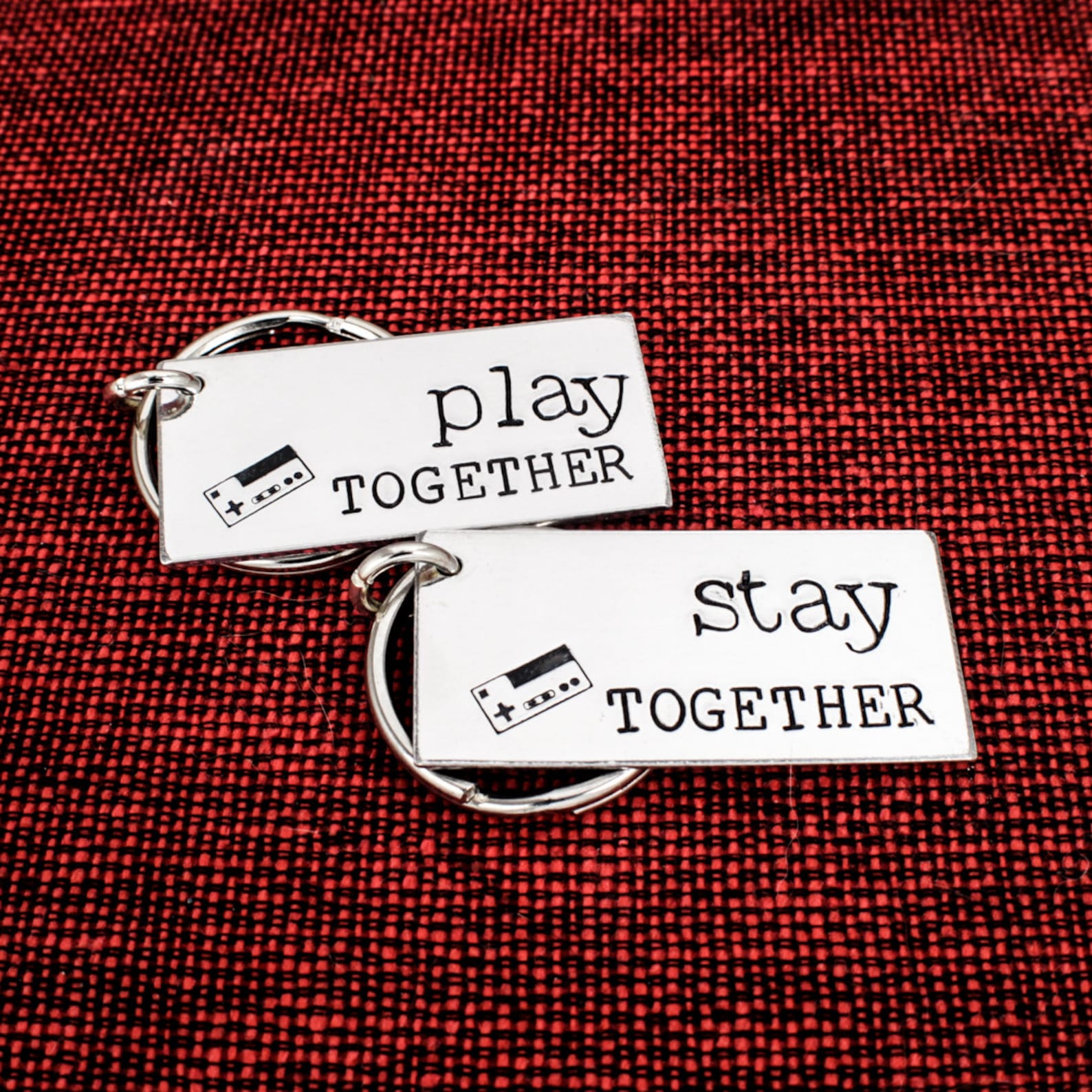 Play Together Stay Together Keychain Set Gamer Couples Video | Etsy