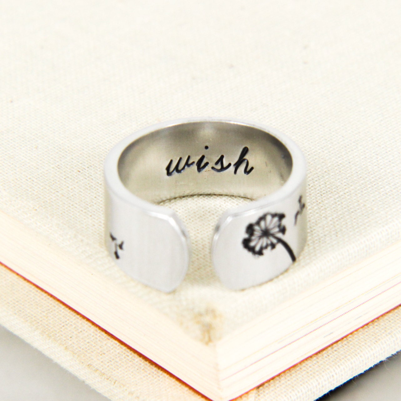 Dandelion Wish Ring Good Luck Ring Wish Jewelry Make a - Etsy