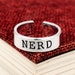 Nerd Ring, Nerd Jewelry, Geek Gift, Adjustable Aluminum Cuff Ring - Etsy
