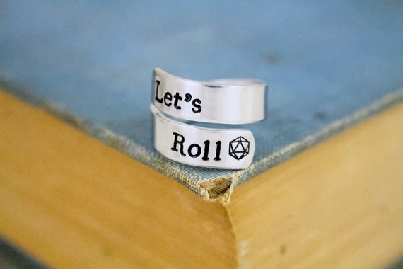 Let's Roll D20 Adjustable Wrap Ring for Tabletop Gamers - Etsy