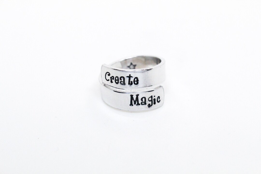 Create Magic Wrap Ring, Young Magician Gift, Affirmation Ring, Wizard ...