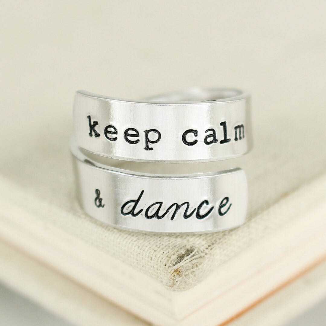 Keep Calm and Dance Ring, Dance Gift, Gifts for Dancers, Dancer Gift ...