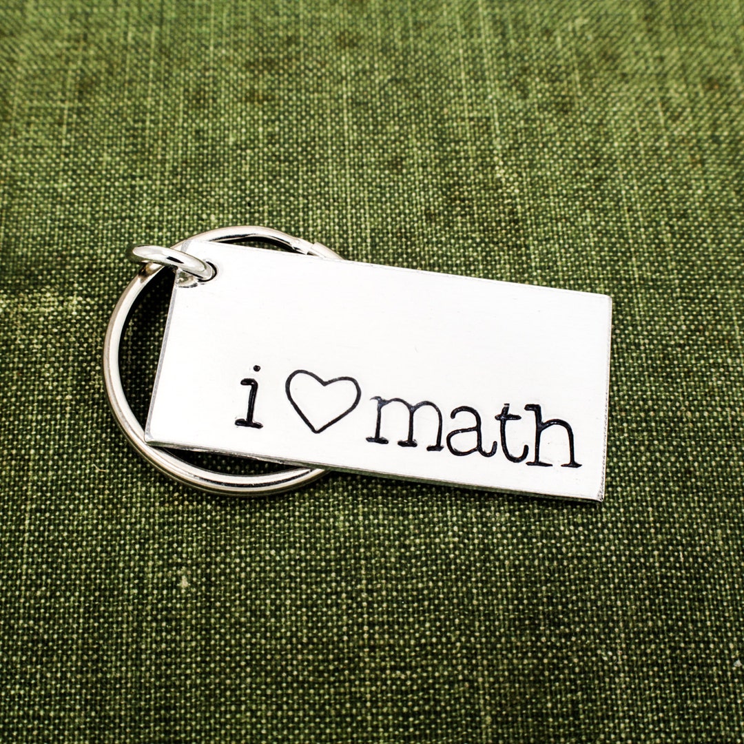 I Love Math Keychain, Mathematician, Math Gift, Teachers Gift, School ...