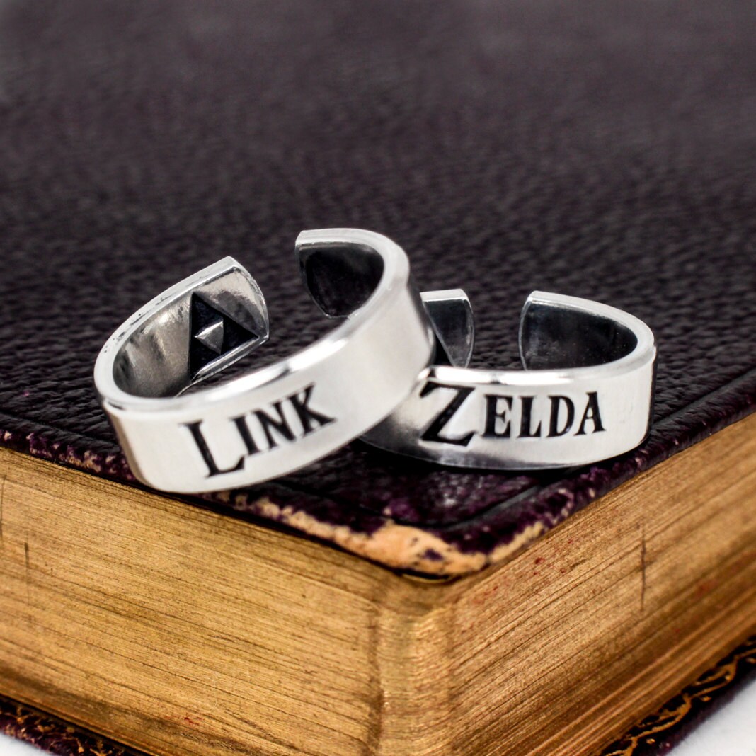 Link and Zelda Ring Set Zelda Jewelry Valentines Day Gift | Etsy