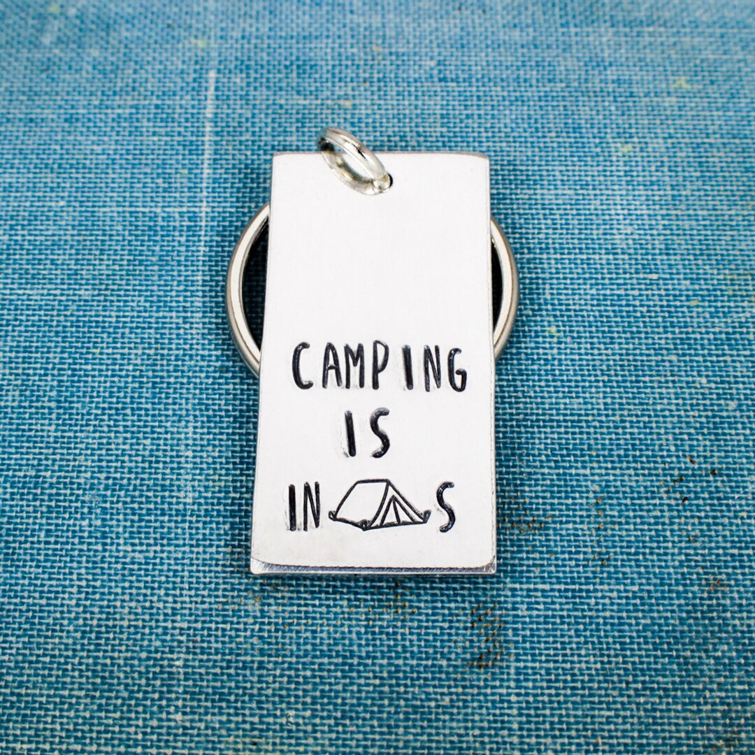 Camping is Intents (intense) Keychain, Outdoors, Keyring - Etsy