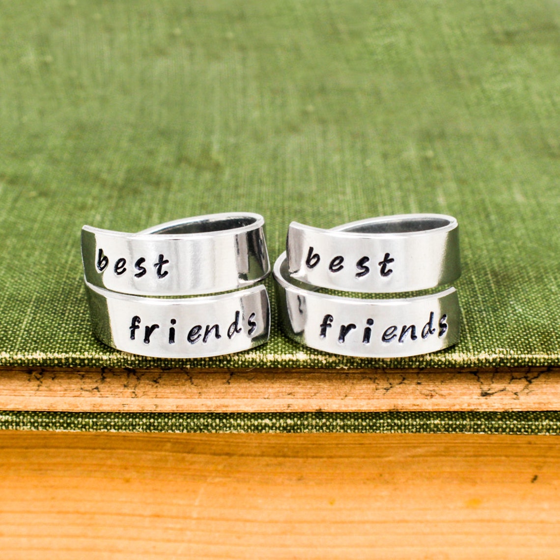 Best Friends Ring Set Best Friend Ring BFF Rings Best | Etsy