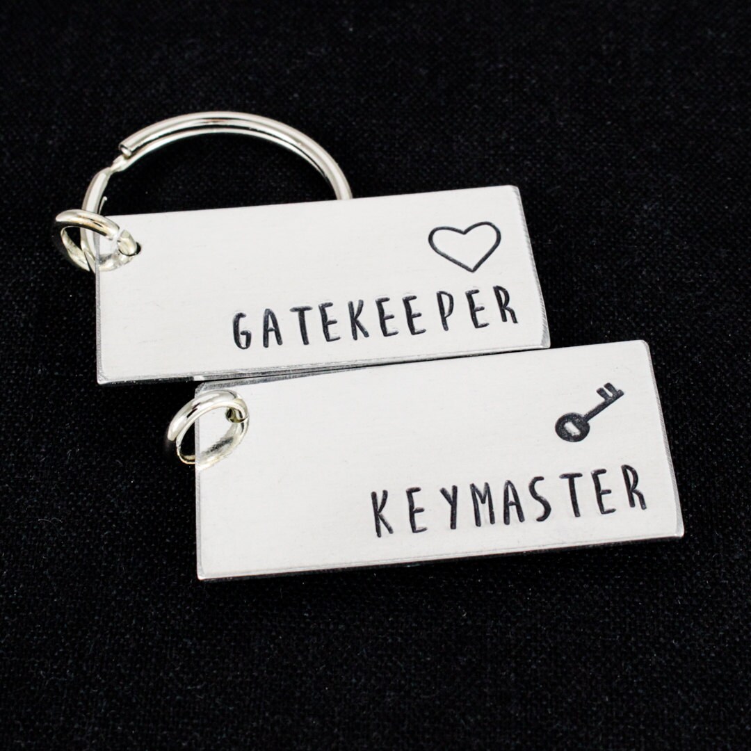 Gatekeeper and Keymaster Keychain Set - Valentines Day Gift - Etsy