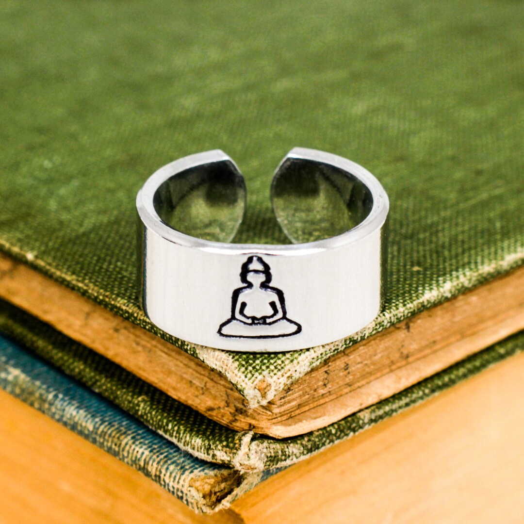 Buddha Ring, Lotus Jewelry, Meditation, Yoga Ring - Etsy