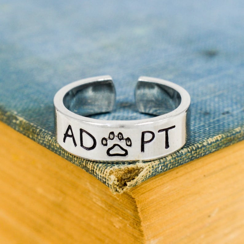 Adopt Ring, Animal Rescue, Pet Adoption Gift - Etsy