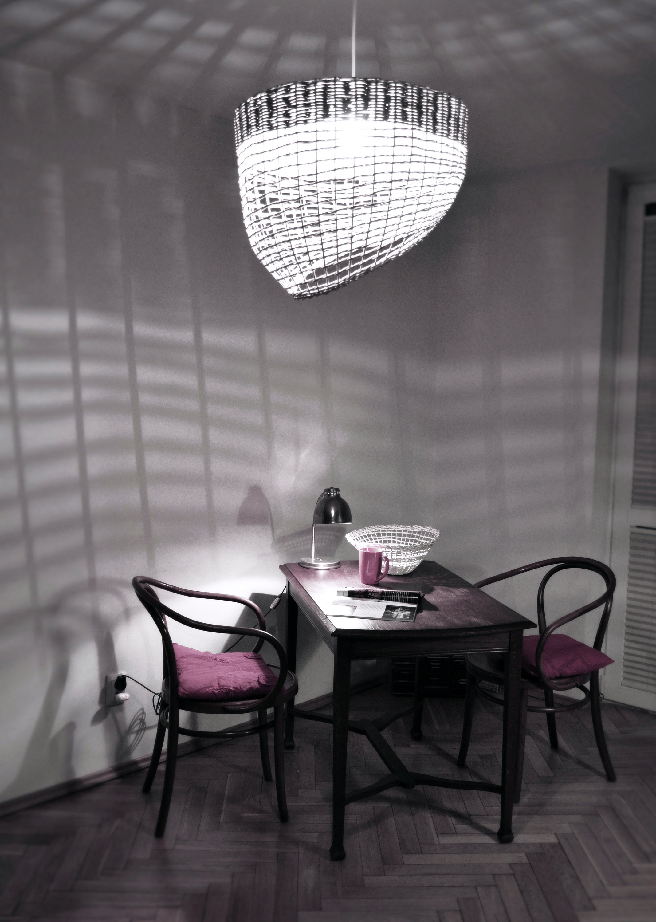 White Hanging Eco Lamp Geometric Original Simple Shape Light - Etsy