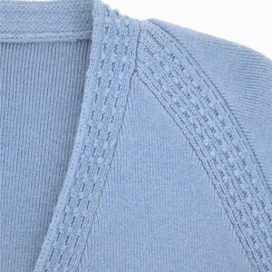 1950s Style Knit Cardigan - Bonbon Blue Cropped Cardigan - Etsy