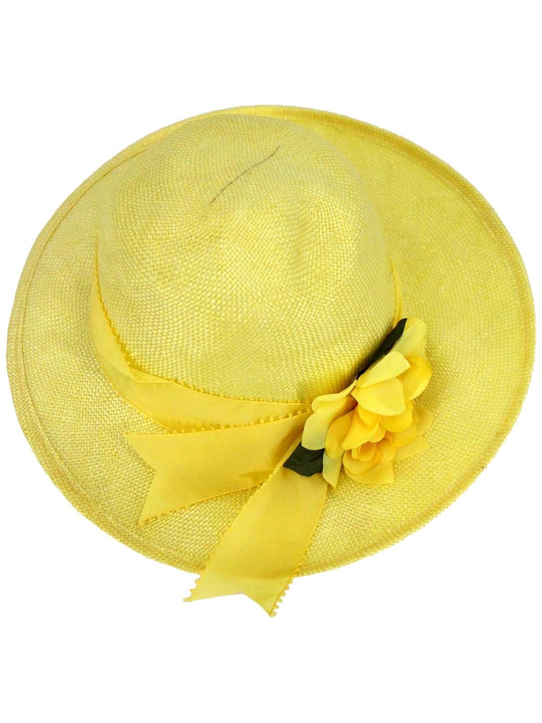 Lemon Yellow 1970s Vintage Straw Hat Seventies True Vintage Retro ...