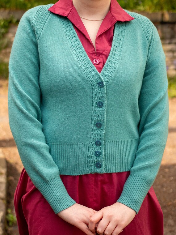 Vintage Style Cardigan - Womens 1940s 1950s Midcentur… - Gem