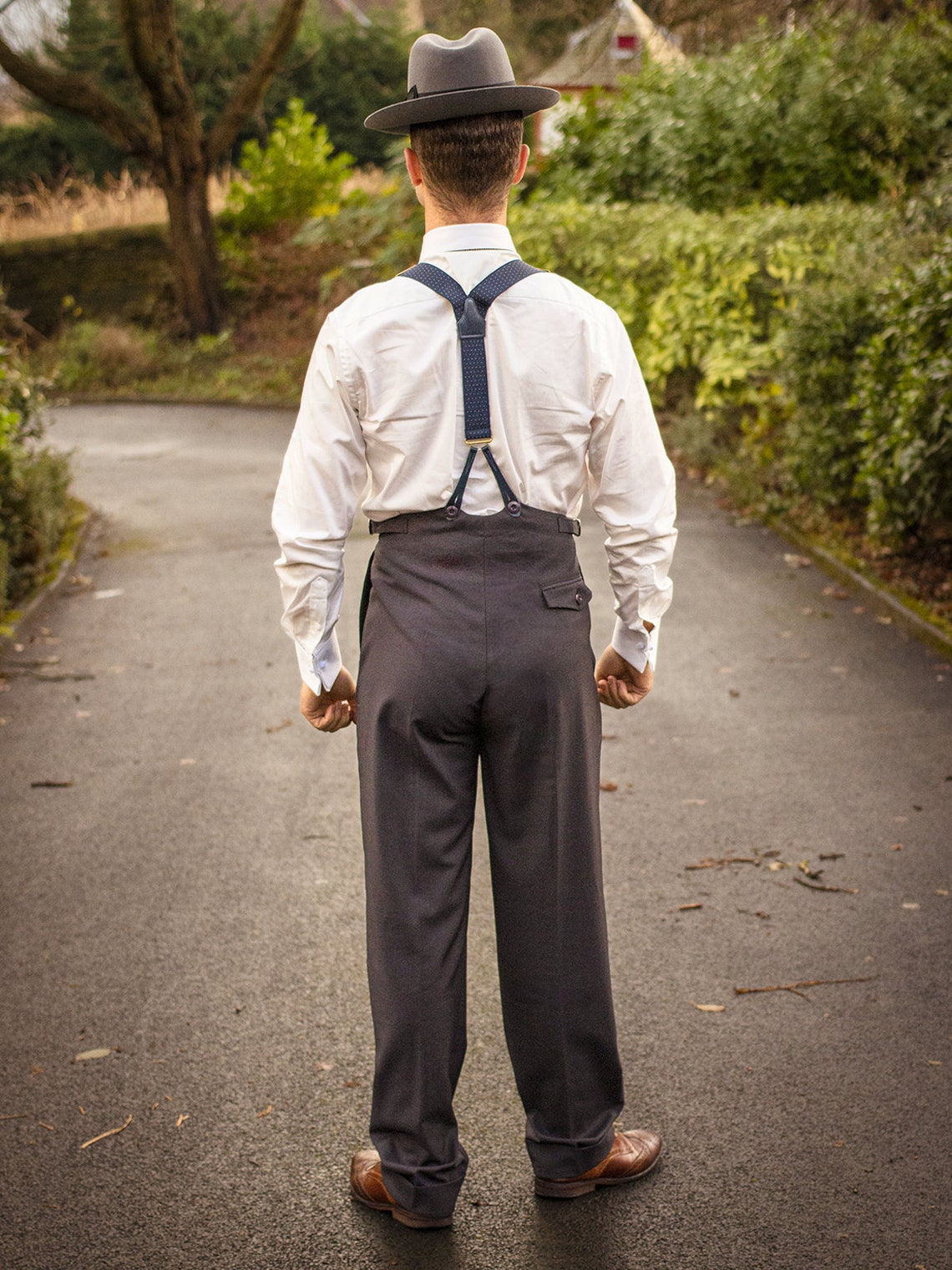 Fishtail Back Trousers - Revival Vintage Authentic 1940s Look "harry ...