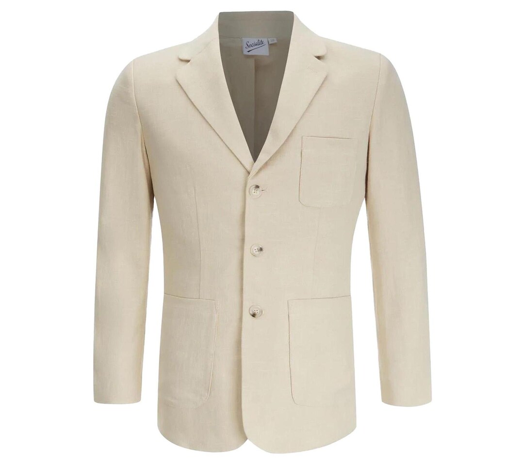 Linen Patch Pocket Jacket - Socialite 1930s 1940s Forties Quality Look ...
