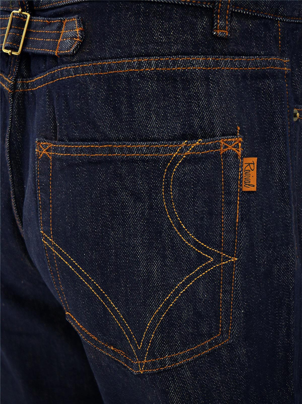 Mens 1940s Style Denim Jeans - High Waist Retro Rockabilly Trousers - Etsy