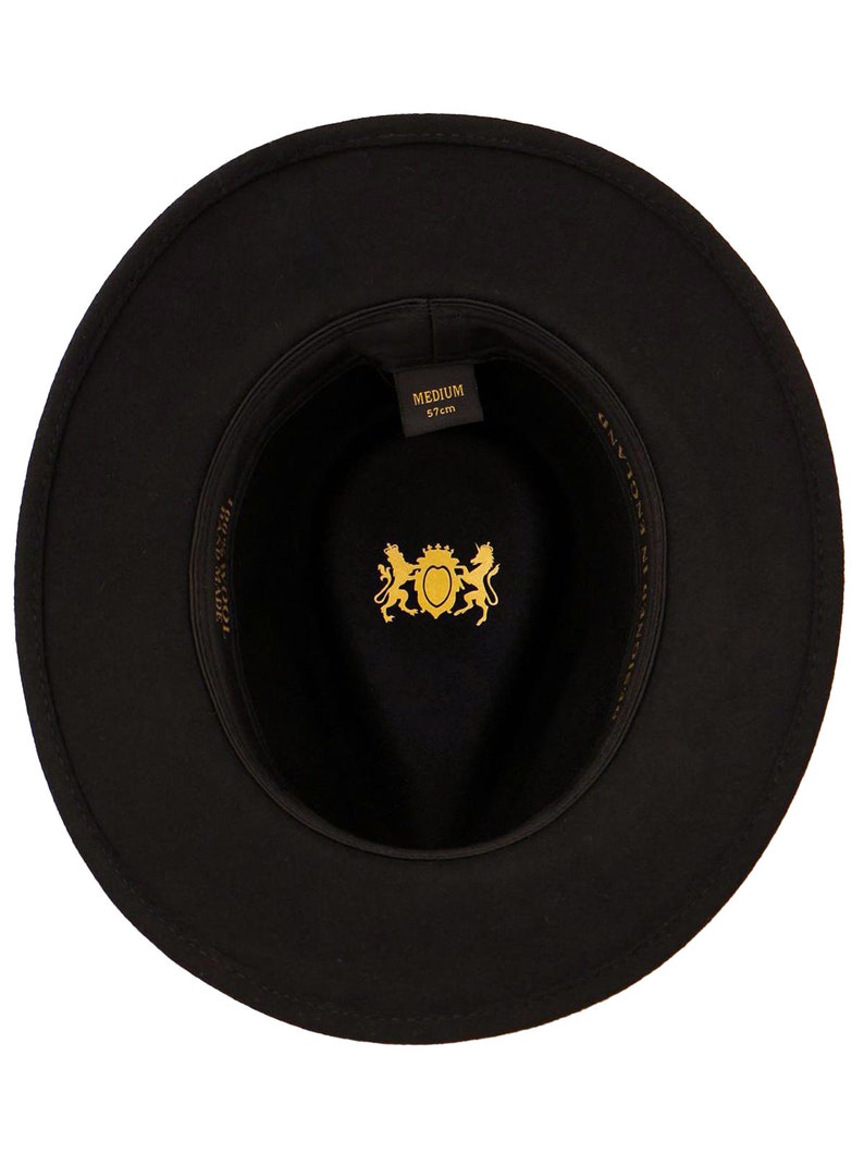 Classic Fedora Hat | Black Pure Wool Men's Hat Authentic 1940s Retro ...