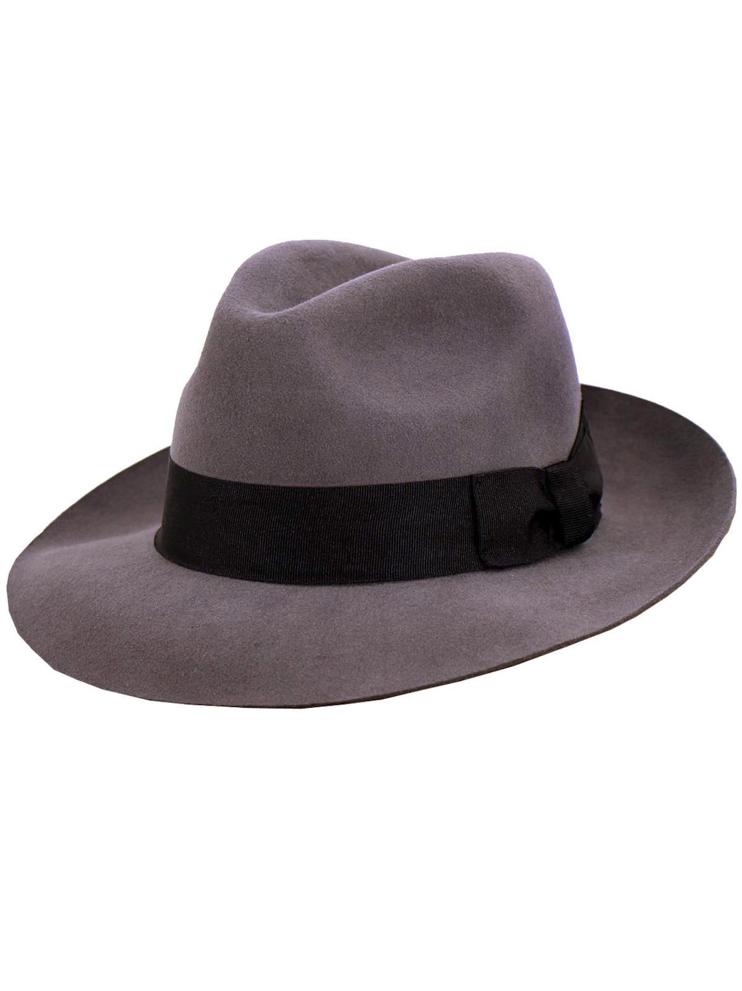 Mayfair Fedora Hat | Grey Pure Wool Men's Hat Authentic 1940s Look ...
