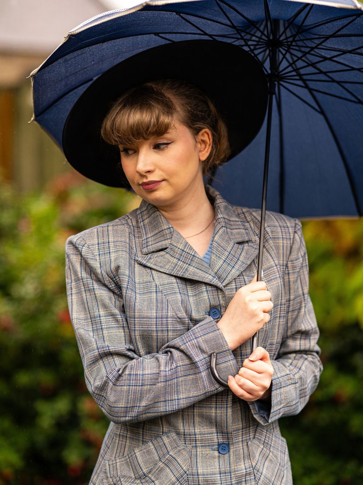 Blue Check Forties Skirt Suit - 1940s Style Authentic Vintage CC41 ...