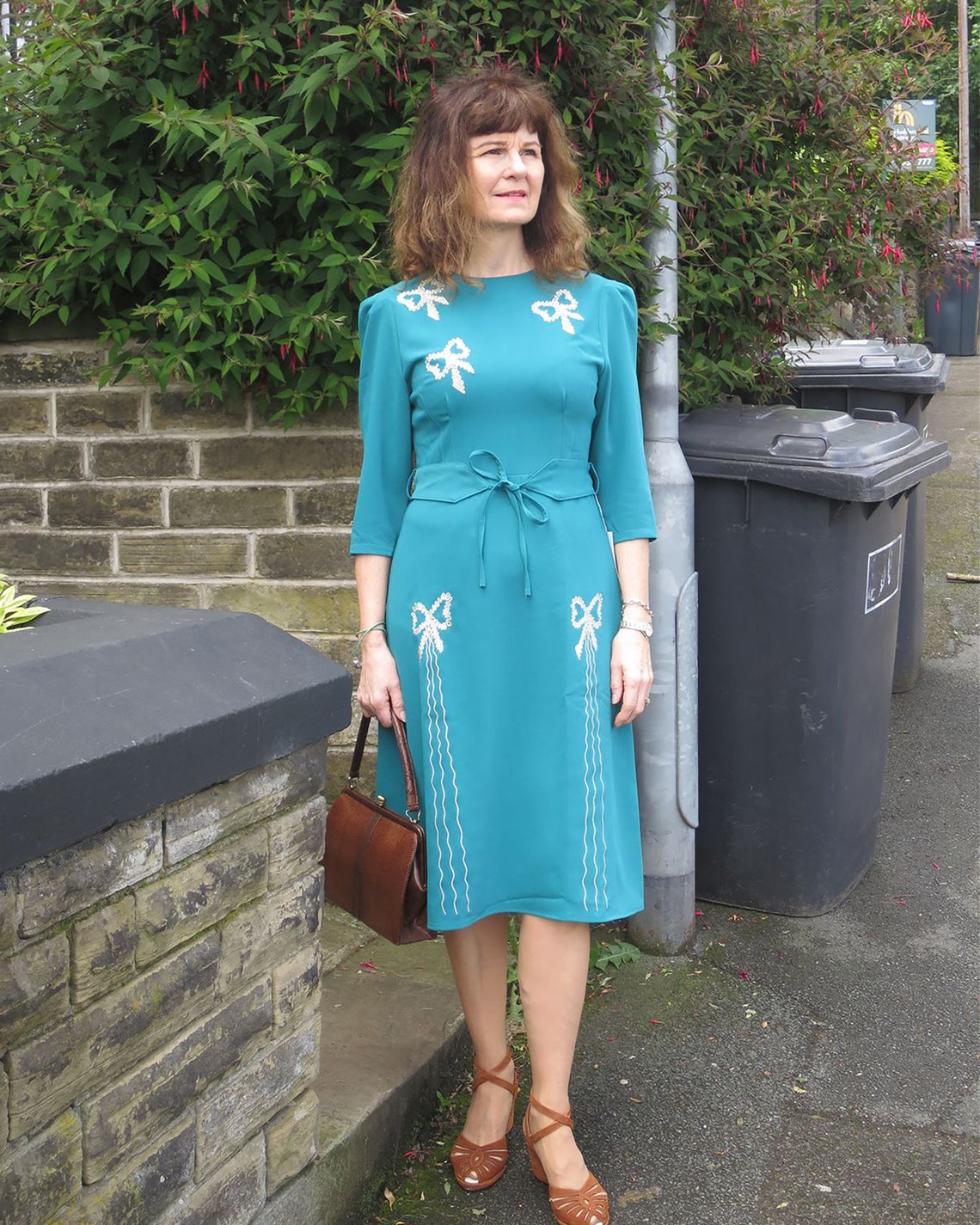 Forties Embroidered Dress 1940s Style Authentic Vintage - Etsy UK