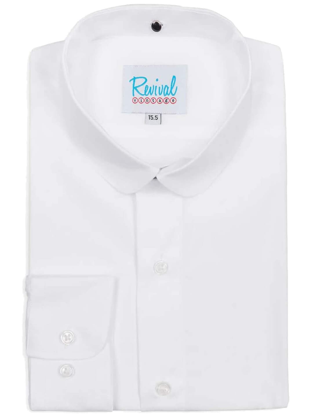 1940s Style White Shirt With Detachable Club Collar - 100% Cotton - Etsy