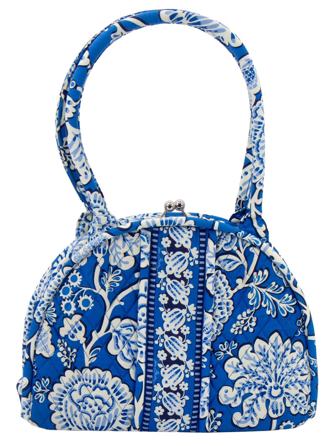 True Vintage Handbag - Vera Bradley Blue Print Quilted Retro Bag ...