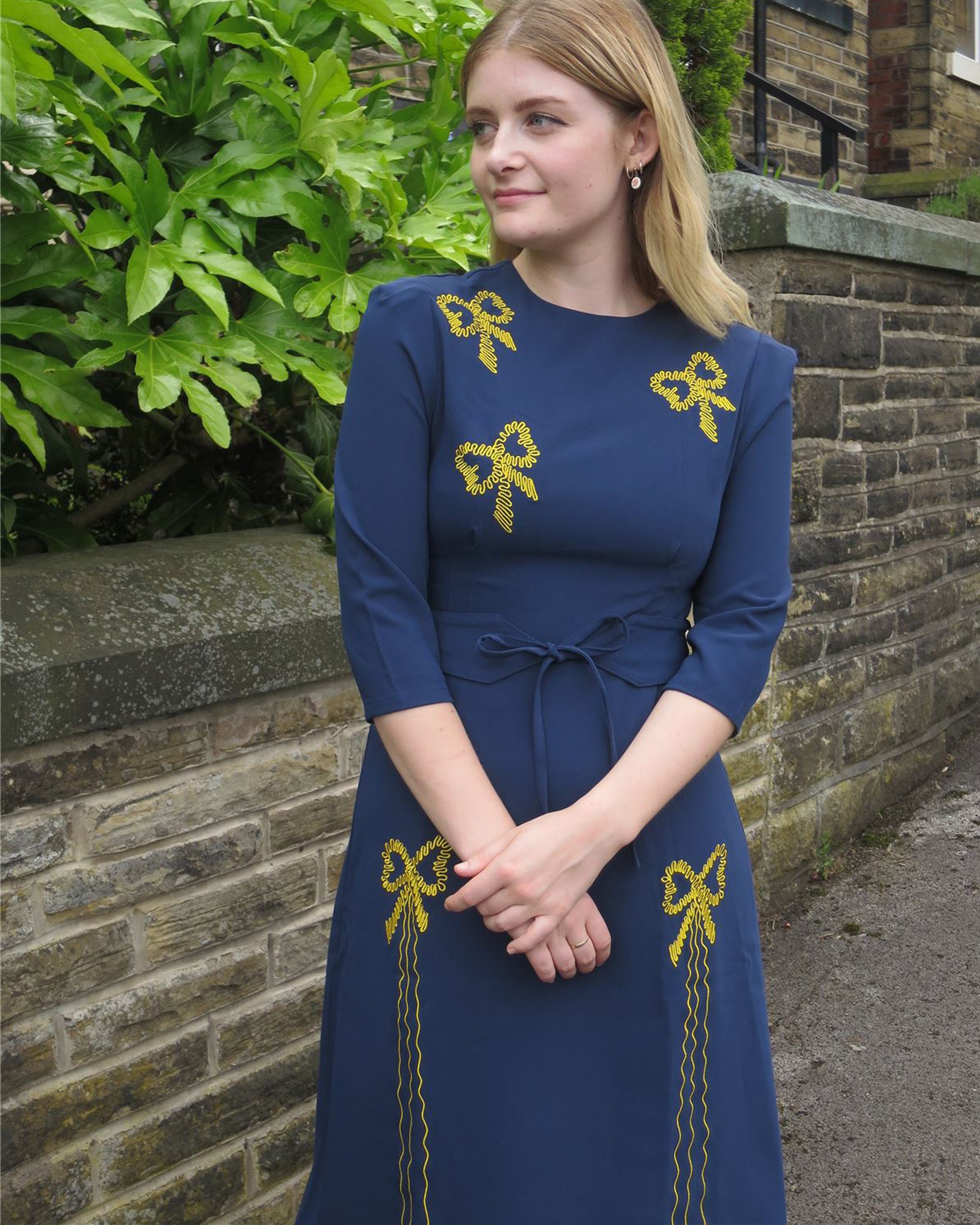 Forties Embroidered Dress 1940s Style Authentic Vintage - Etsy