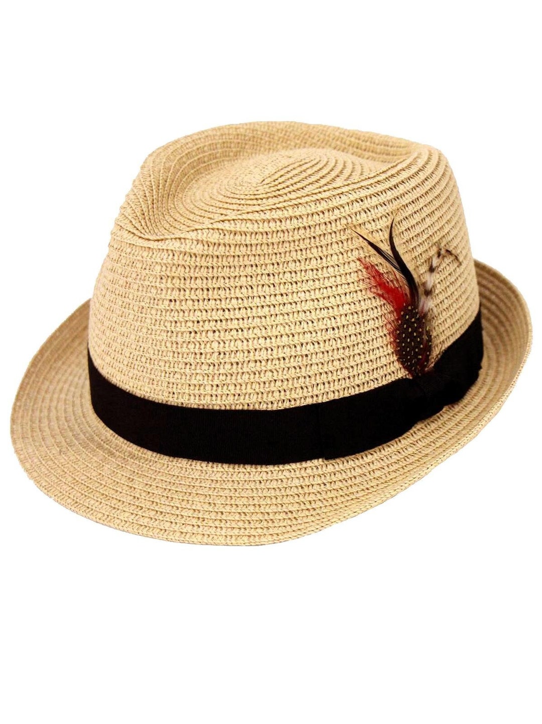 Men's Straw Trilby Hat | Vintage 1950s Style Summer Sun Hat - Etsy
