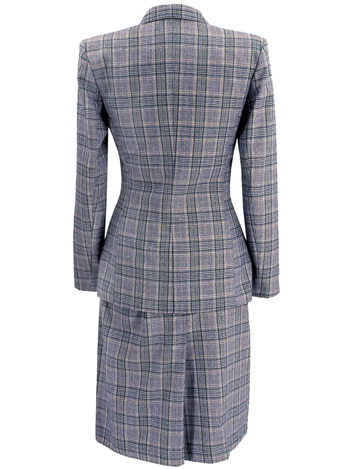 Blue Check Forties Skirt Suit - 1940s Style Authentic Vintage CC41 ...