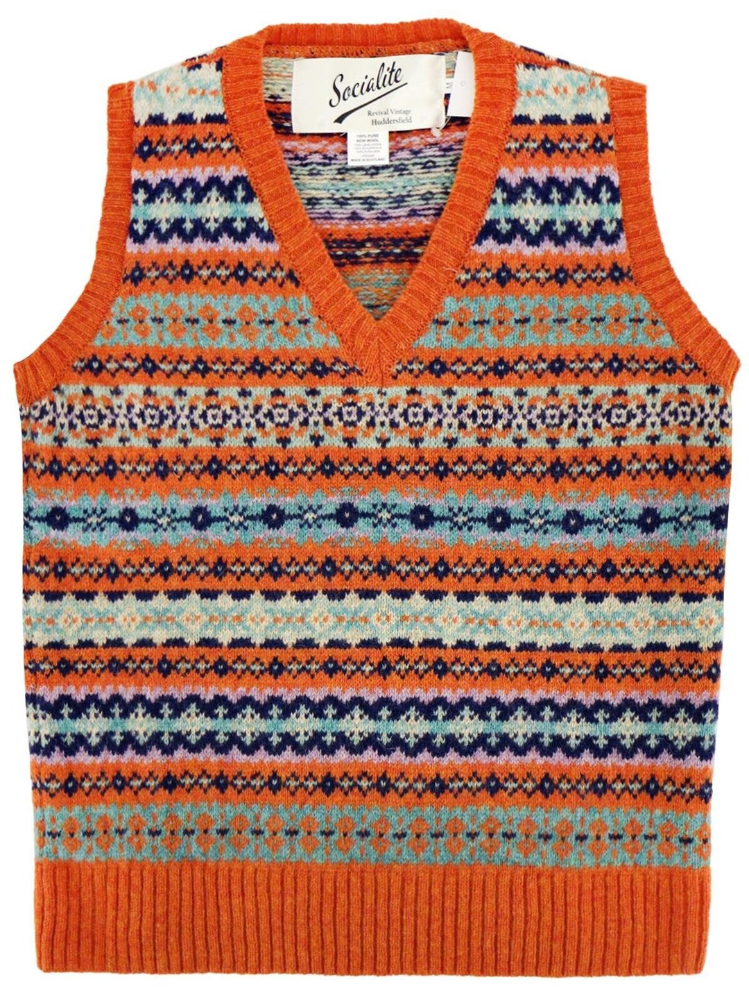 Womens Fairisle Tank Top - Hand Produced Pure Scottish Shetland Wool ...
