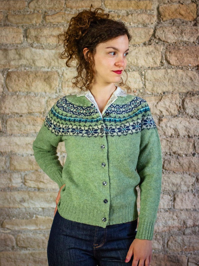 Vintage Style Cardigan - Womens 1940s Socialite Premium Quality Pure ...